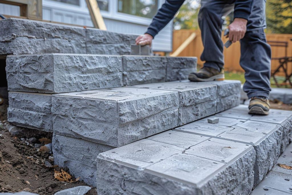 Comment Poser Des Blocs Marches Pour Réaliser Un Escalier Extérieur